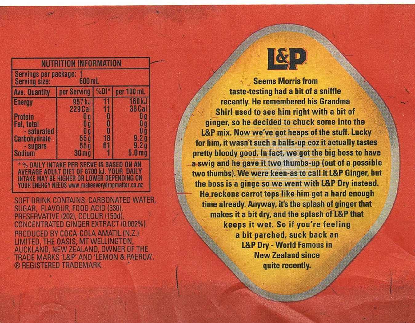 my views of New Zealand: L and P - World famous in New Zealand