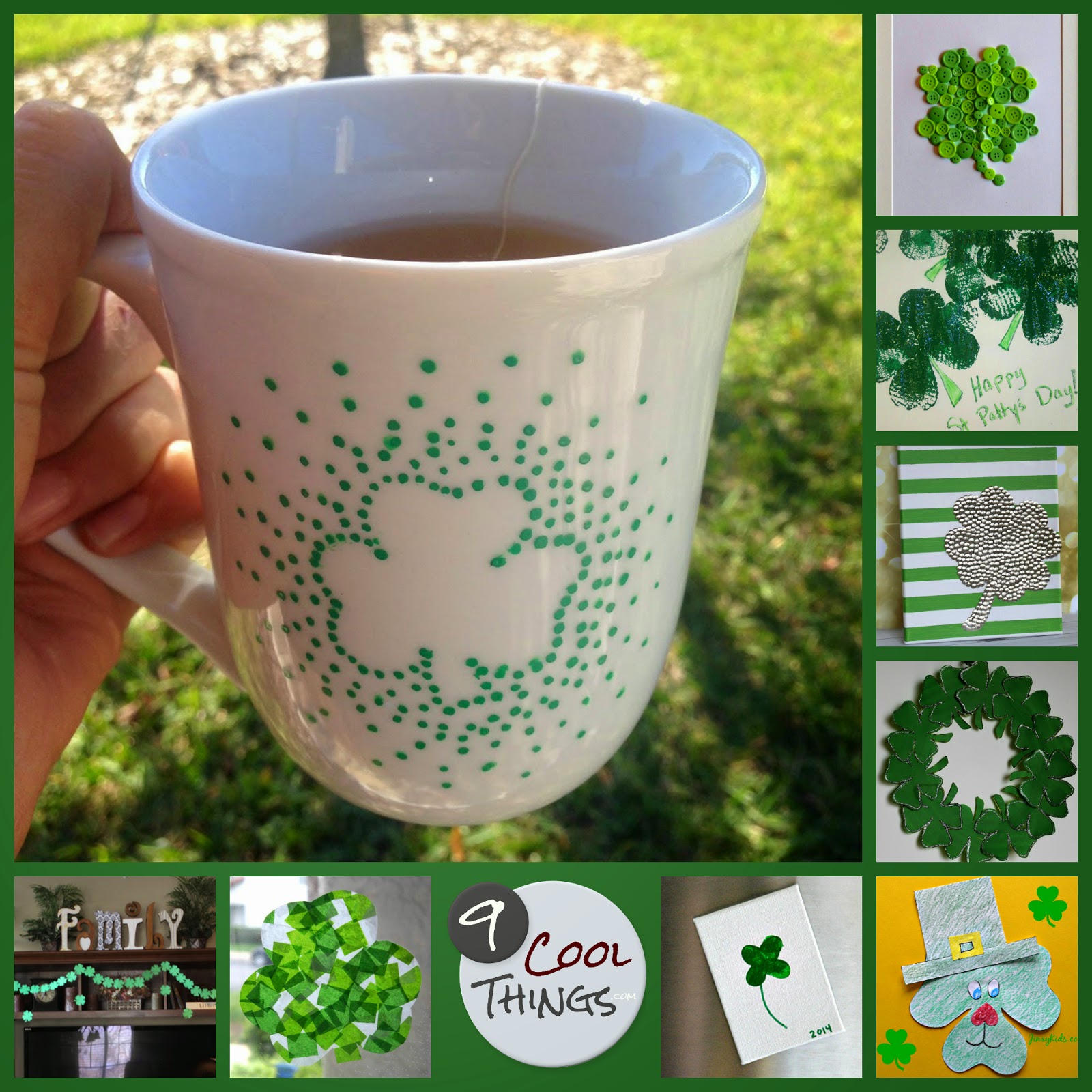 9 Cool Things: 9 Cool St. Patrick's Day Shamrock & 4-Leaf Clover Crafts