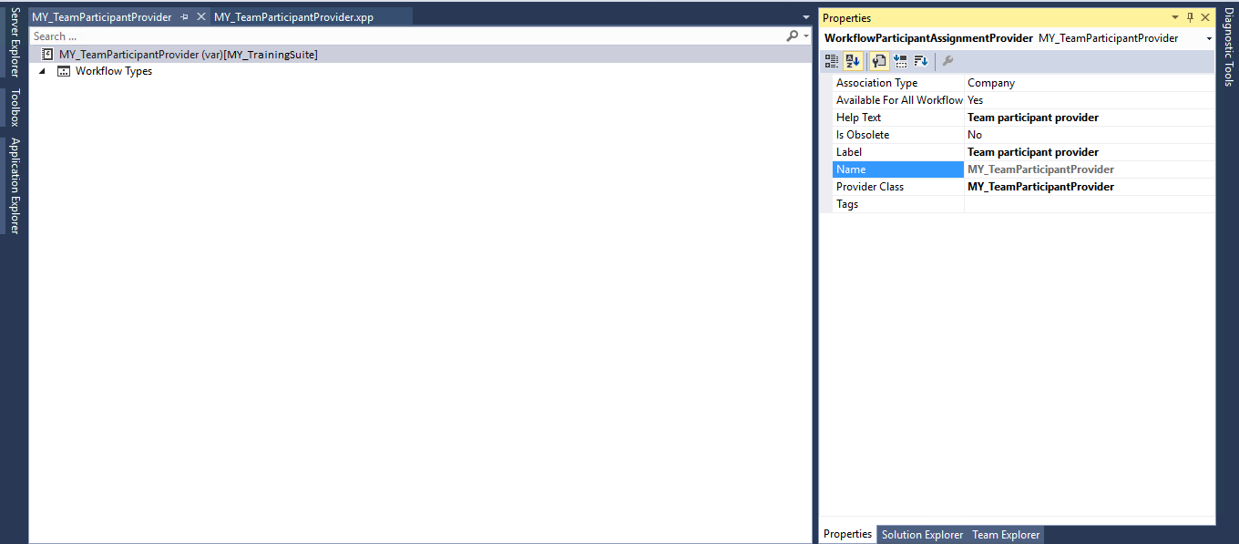 Microsoft Dynamics AX: D365/AX7 - How to create custom workflow participant provider for team
