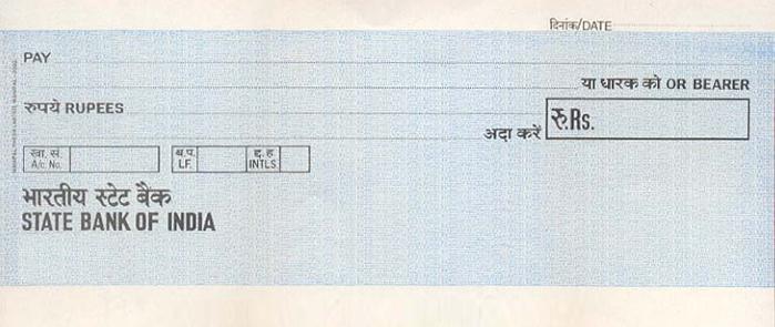 Bank Cheque: Sbi Bank Cheque Book