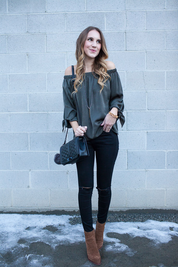 How to Style an Off the Shoulder Top This Winter | Twenties Girl Style ...