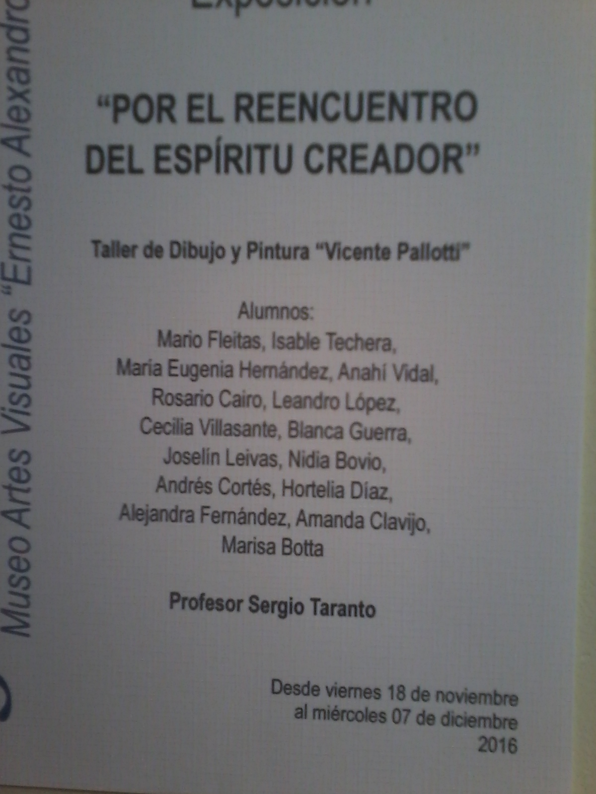 sartre-cristi: EXPOSICI+ON DE SERGIO TARANTO EN CASA DE LA CULTURA DE ...