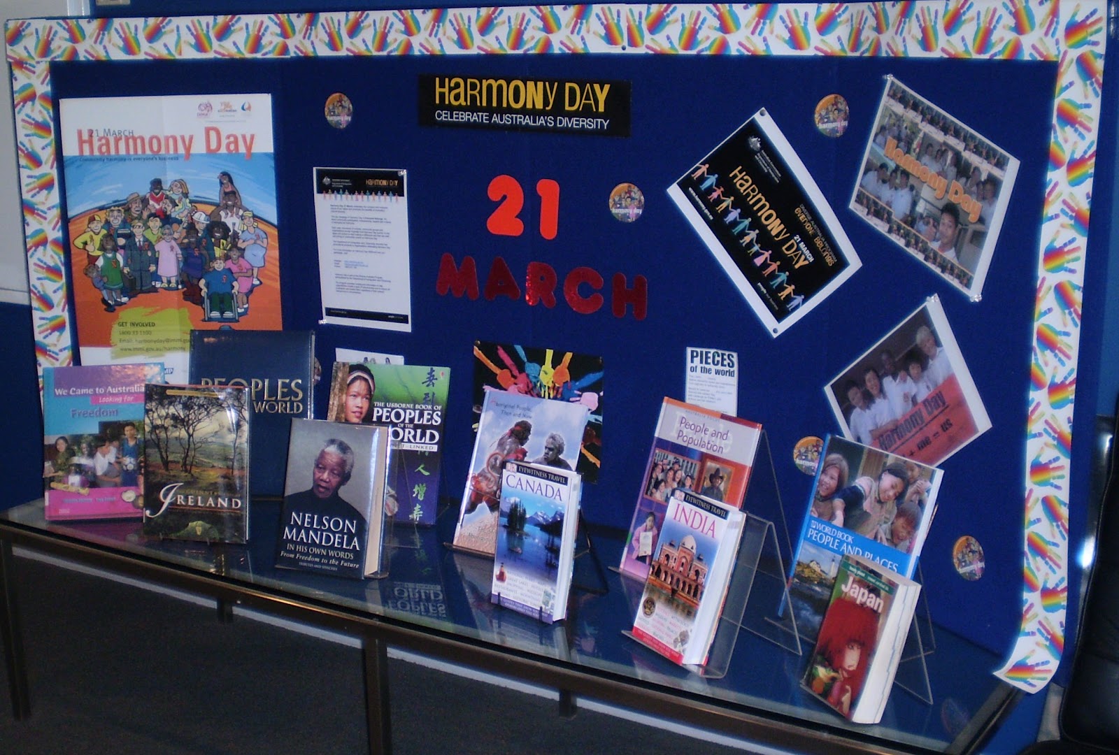 Canning College Library Displays: Harmony Day