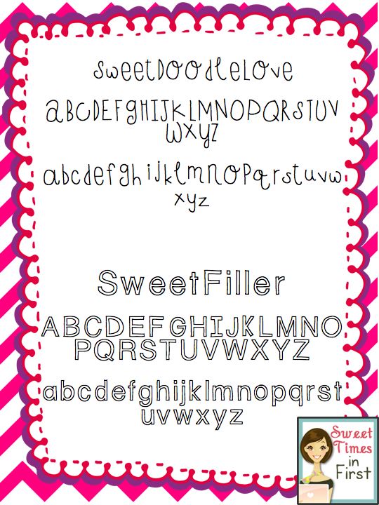 Sweet Times in First: SweetFonts!