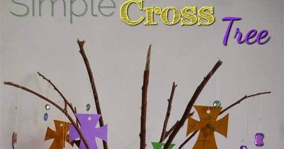 The Do-It-Yourself Mom: DIY Easter Decorations: Simple Cross Tree