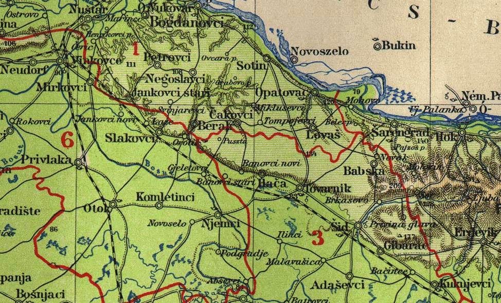 Ilača: Karta Srijema iz 1910. godine