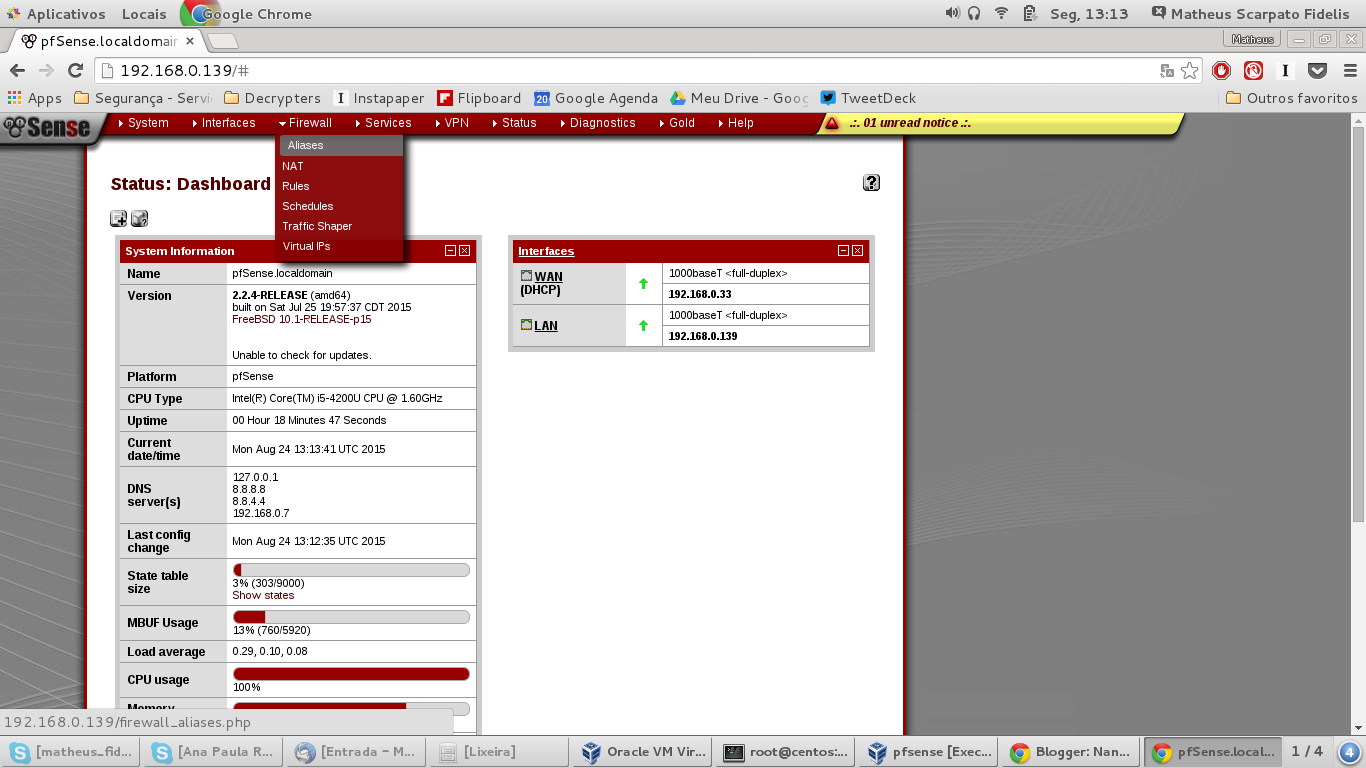 Instalação e Configuração do Firewall pfSense 2.2.4 - Nanoshots | Cloud ...