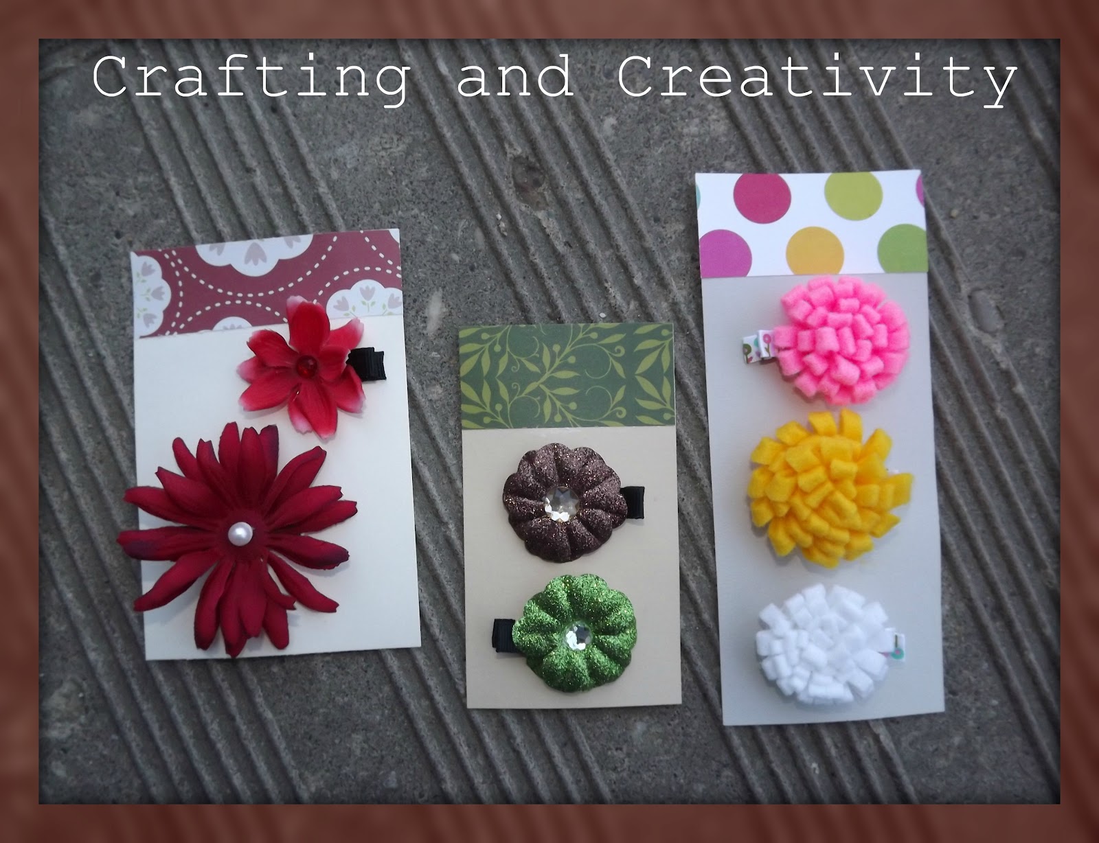 Crafting and Creativity: some DIY flower hair clips