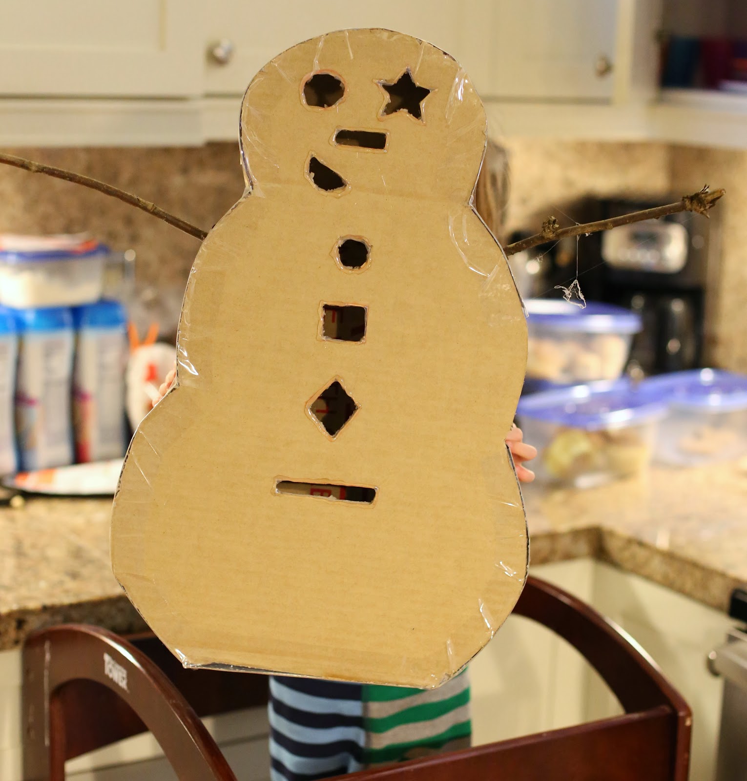 Snowman Made Out Of Boxes