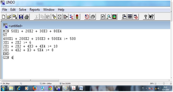 Software LINDO (Linear Ineraktive Discrete Optimizer) | desah arofah
