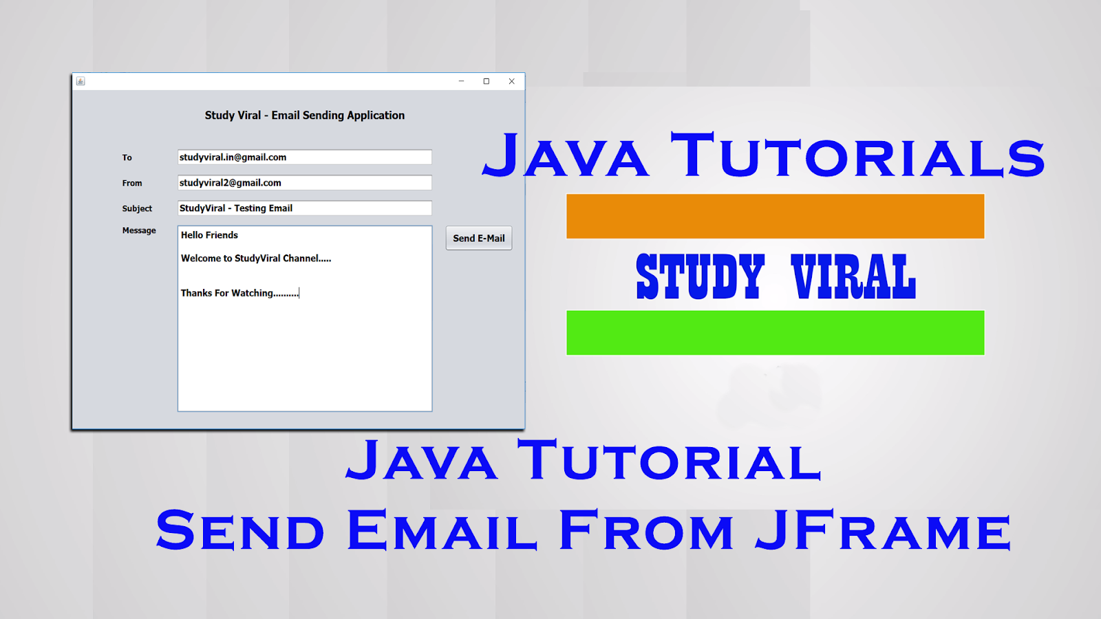 Java Swing Application for Sending E-Mail - StudyViral ~ Study Viral ... Java Swing Application for Sending E-Mail - StudyViral ~ Study Viral ...