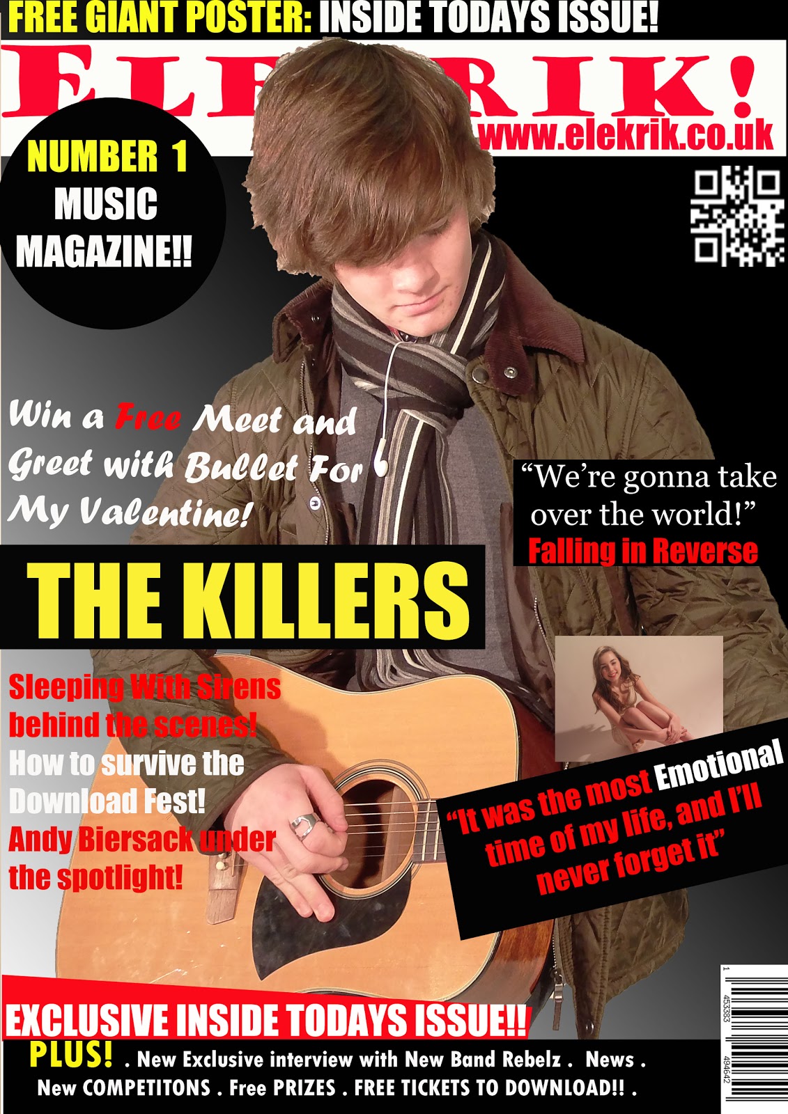 Jasmine Gill - Media: Draft 10 of Music Magazine Front Cover