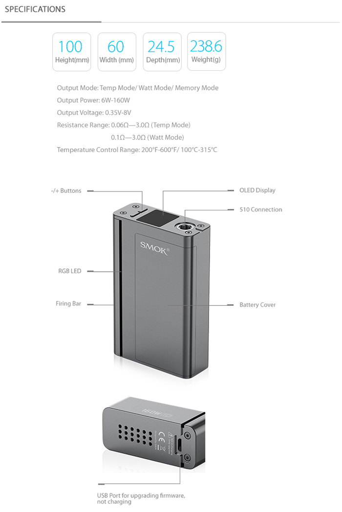 CRAZY: SMOK X CUBE II TC ACTIVATED 160W BOX MOD - $53.86 - VAPORJOES ON ...