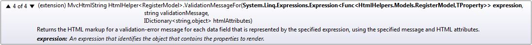 ValidationMessageFor HTML Helper in MVC3 Razor | 20Fingers2Brains