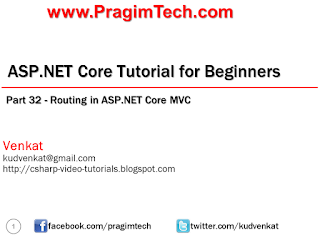 Sql server, .net and c# video tutorial: Routing in ASP.NET Core MVC ...