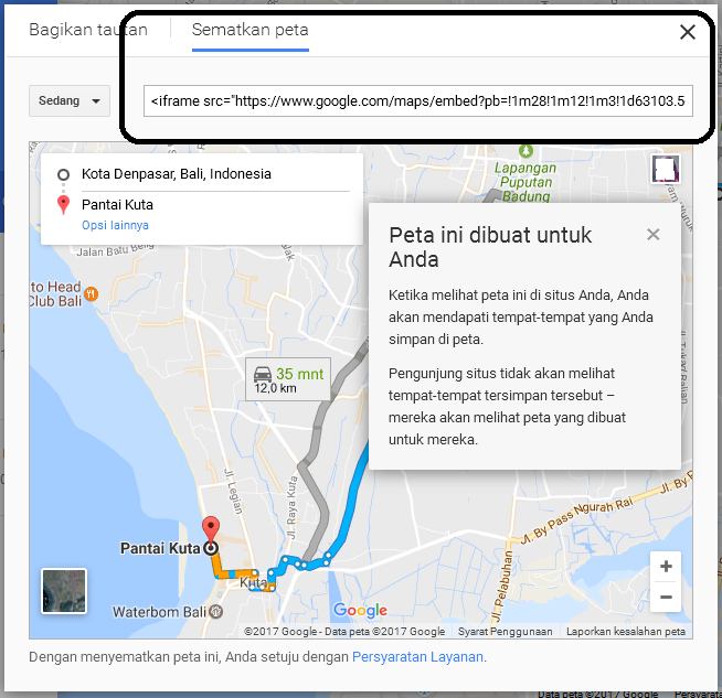 Cara Memasang Peta Google Maps di Postingan Website atau Blog - Cakwajir