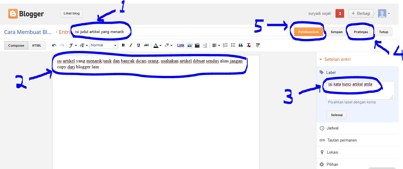 Panduan Cara Membuat Blog Gratis yang baik | Segala Cara Ada Di Sini