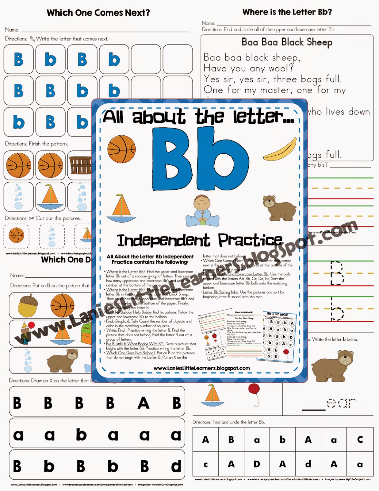 Lanie's Little Learners: Big B, Little b, What Begins With the Letter B ...