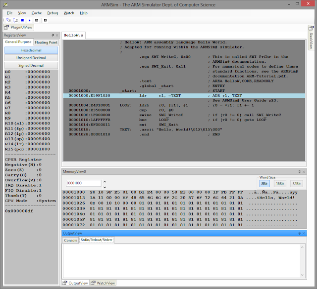 Programmer14's Blog: Learning about ARM architecture using ARMSim#