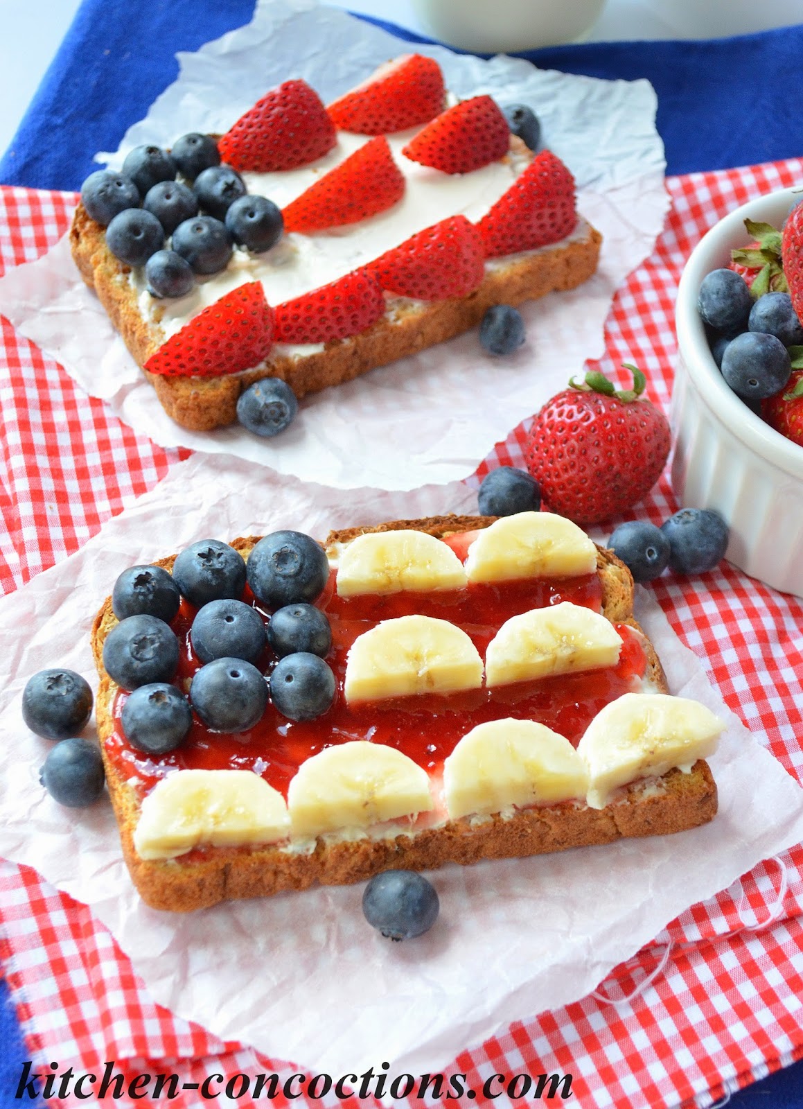 Kids in the Kitchen: American Flag Toast - Kitchen Concoctions