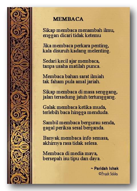 karya ku : paridah ishak: SELOKA...MEMBACA