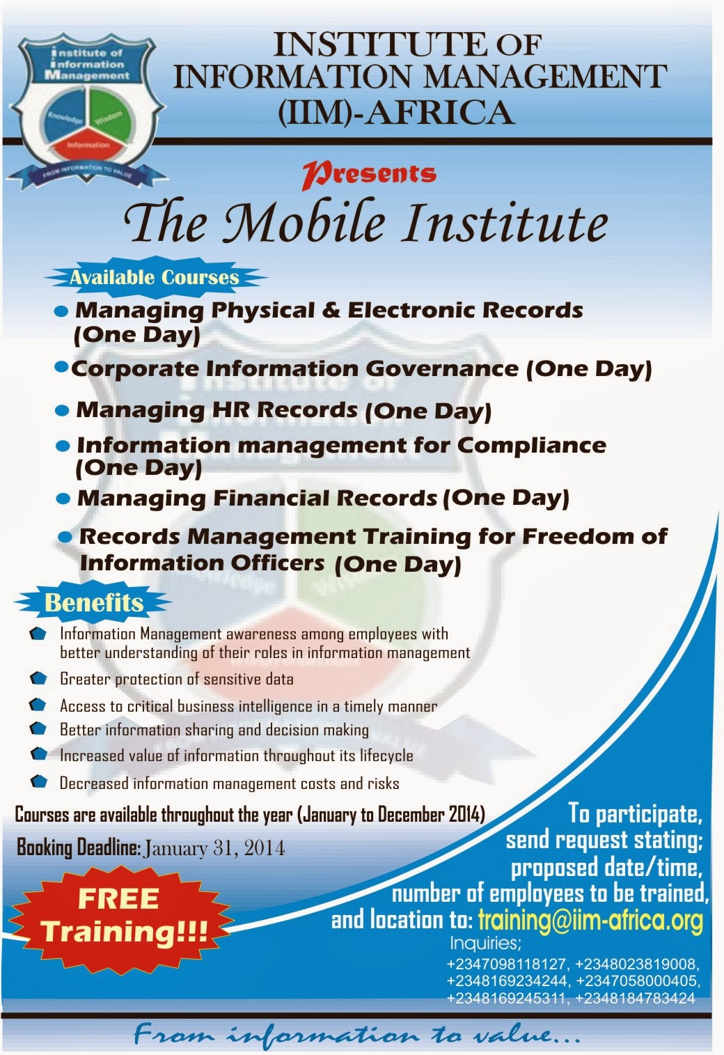 Records and Information Management Awareness Foundation: IIM-Africa ...