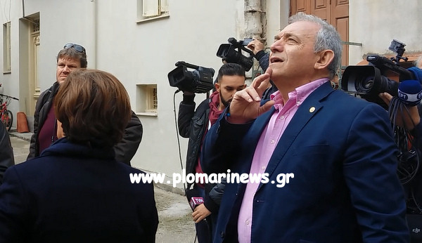 ΒΙΝΤΕΟ: Ο Ε. Λεκκας στο Πλωμαρι- Τι είπε για τις κατολισθήσεις ...