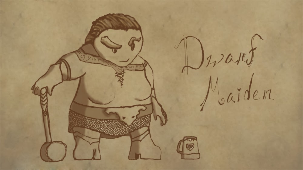 The Art of Owen West: Concept Art for Stonehearth- Dwarf Maiden