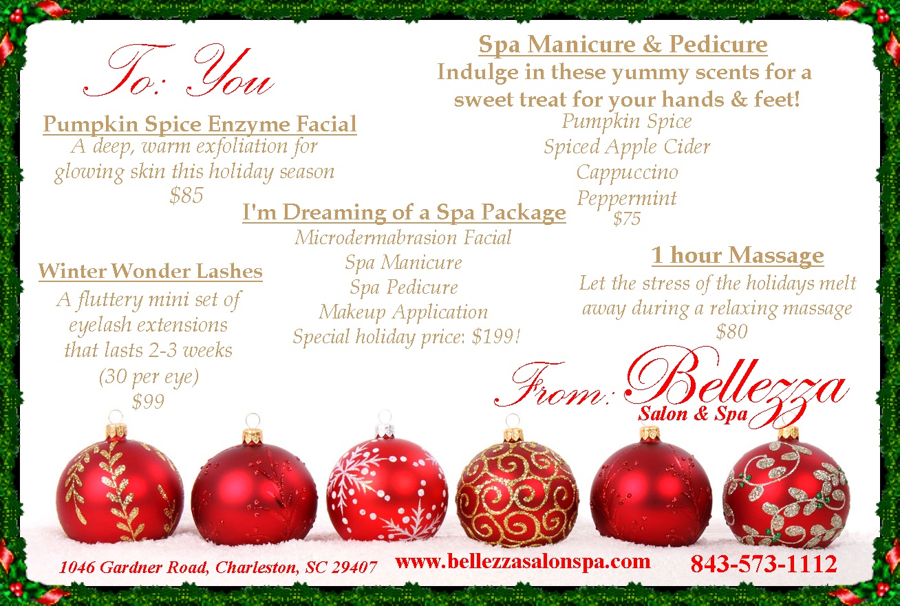 Bellezza Buzz: November & December Holiday Spa Specials
