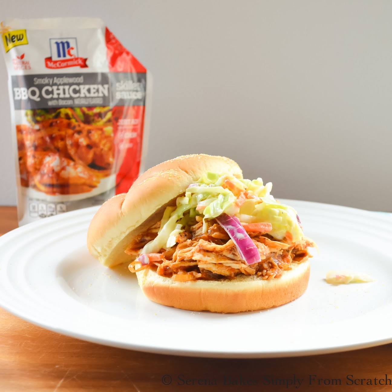 Smokey BBQ Pulled Chicken Sandwiches With Creamy Coleslaw #SundaySupper ...