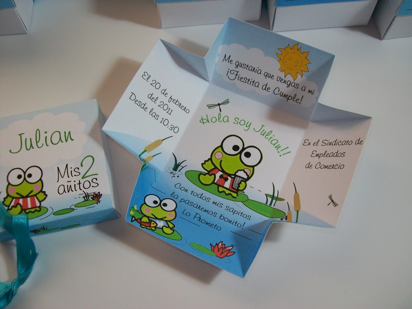 partygraf: Tarjeta caja Invitacion Infantil