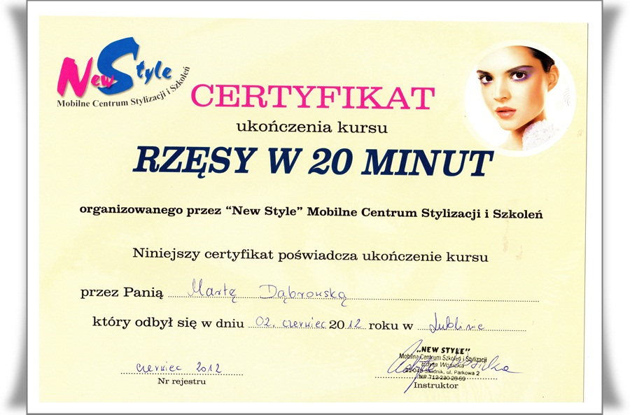 Makijaż na każdą okazję: Certyfikaty i dyplomy
