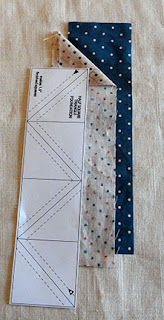 Needles 'n' Knowledge: Foundation Stitching for Half-Square Triangle Units