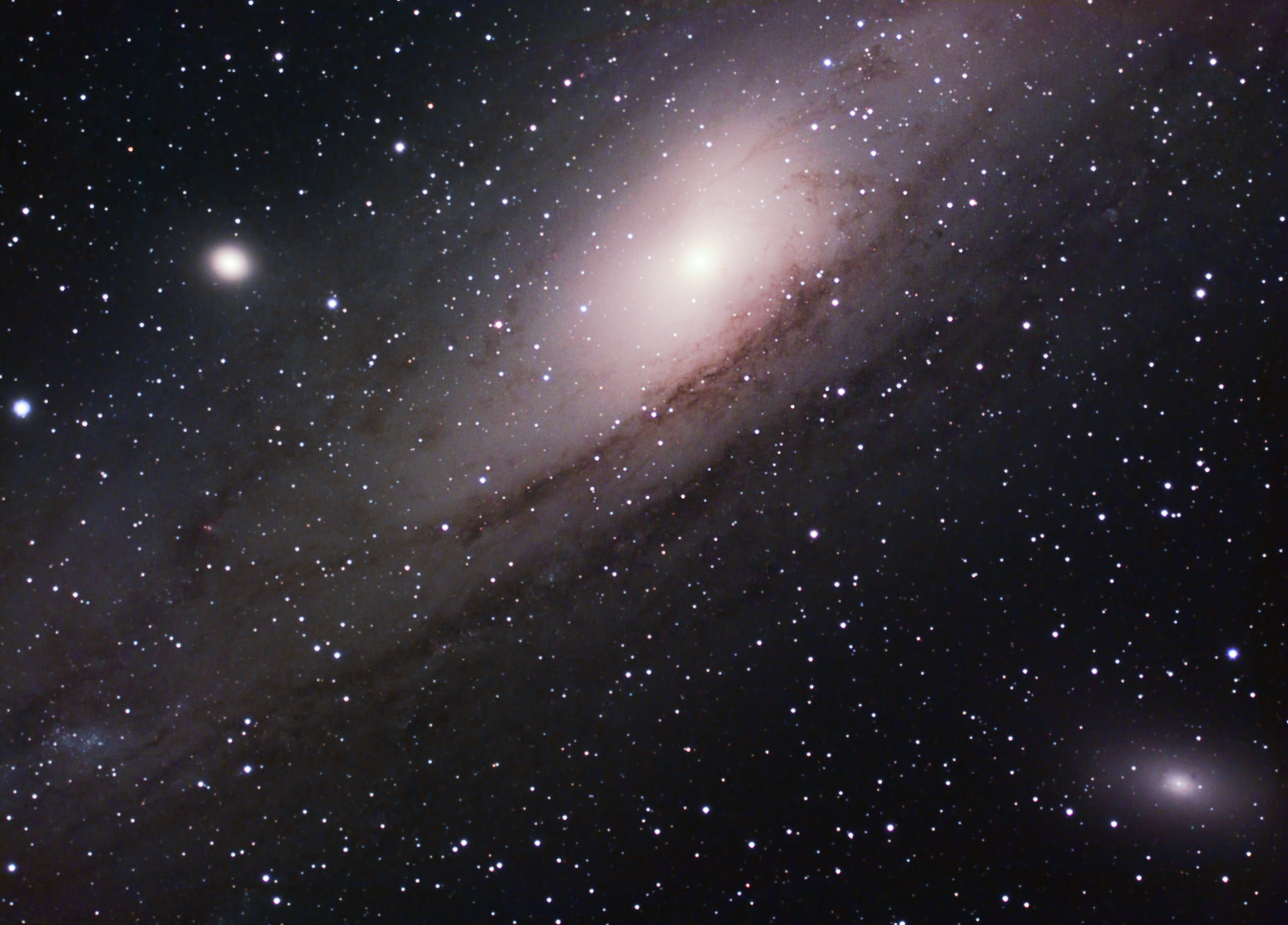 Polaris B: M31, the Andromeda Galaxy, with M32 and M110 (Sept. 19, 2012)