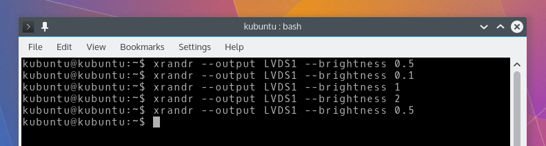Dim Screen Brightness in Linux with Terminal Command xrandr