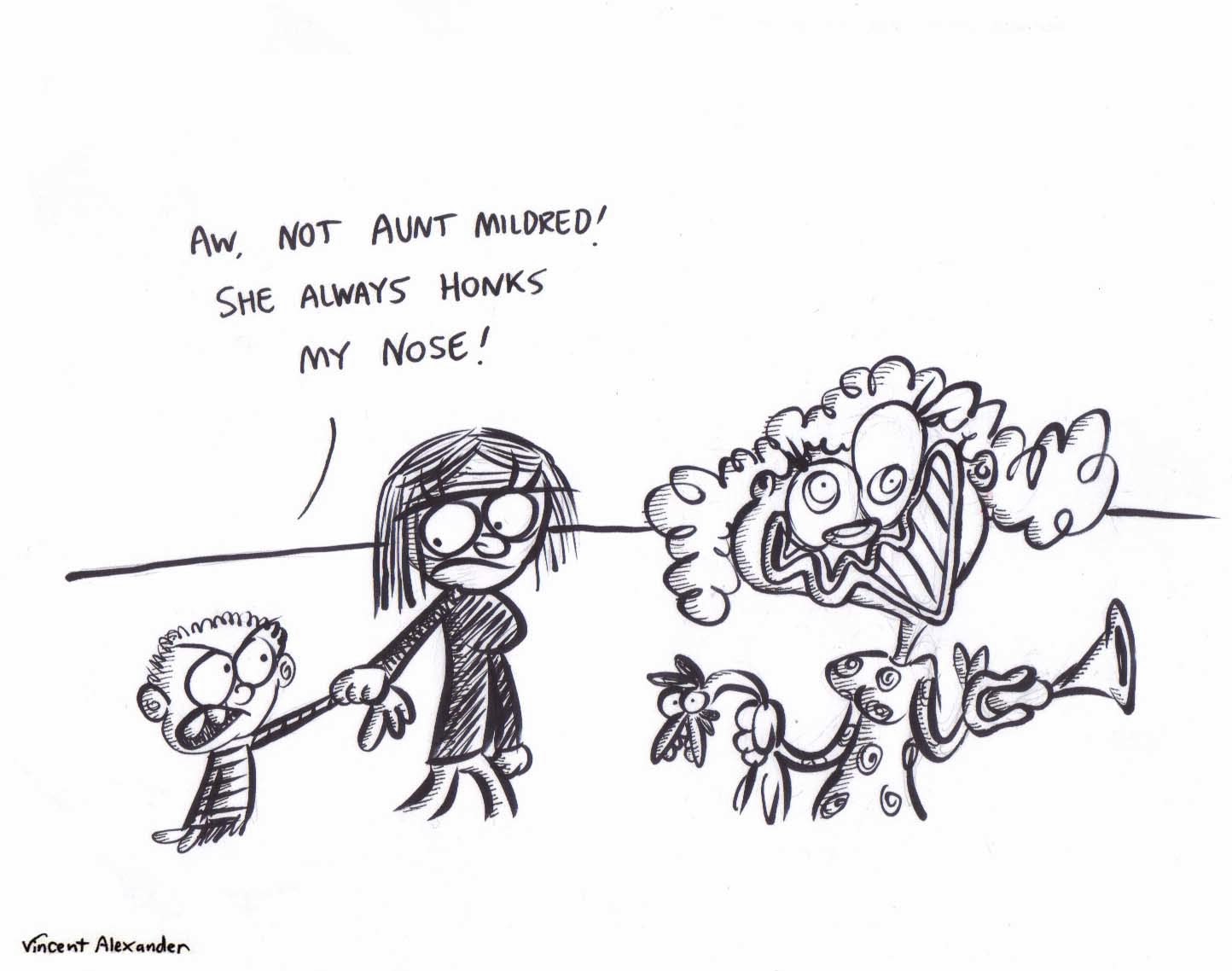 Vincent Alexander Cartoons: Aunt Mildred