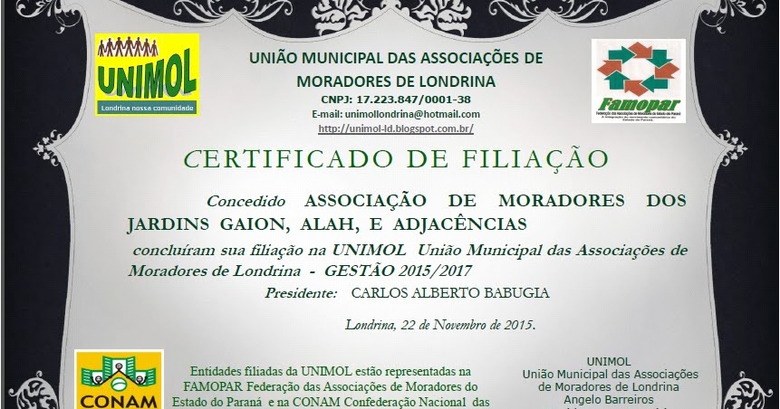 Unimol União Municipal Das Associações De Moradores De Londrina