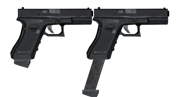 GTA SA LowPoly Mods: Glock 17 extendo y normal