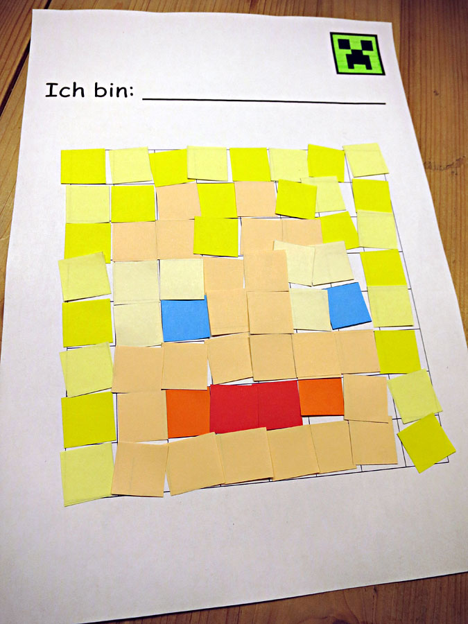 Nifes Welt: Minecraft-Geburtstag - Spiel 1: Avatar erstellen