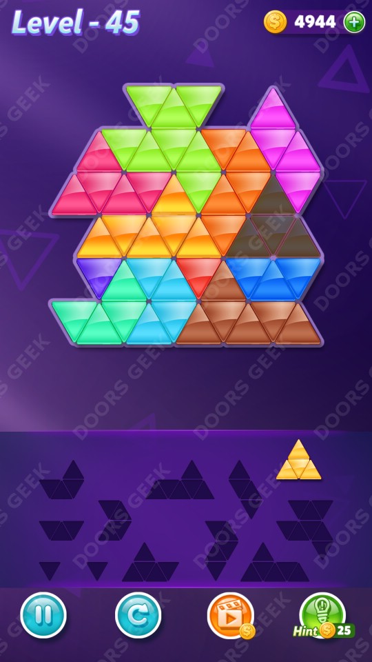 Block! Triangle Puzzle 12 Mania Level 45 Solution ~ Doors Geek