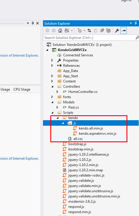 Adding a Kendo Grid in MVC project (Kendo UI For MVC) | myzingonline