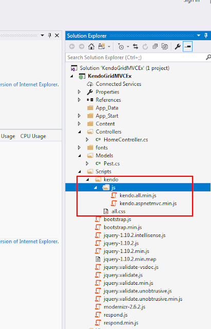 Adding a Kendo Grid in MVC project (Kendo UI For MVC) | myzingonline