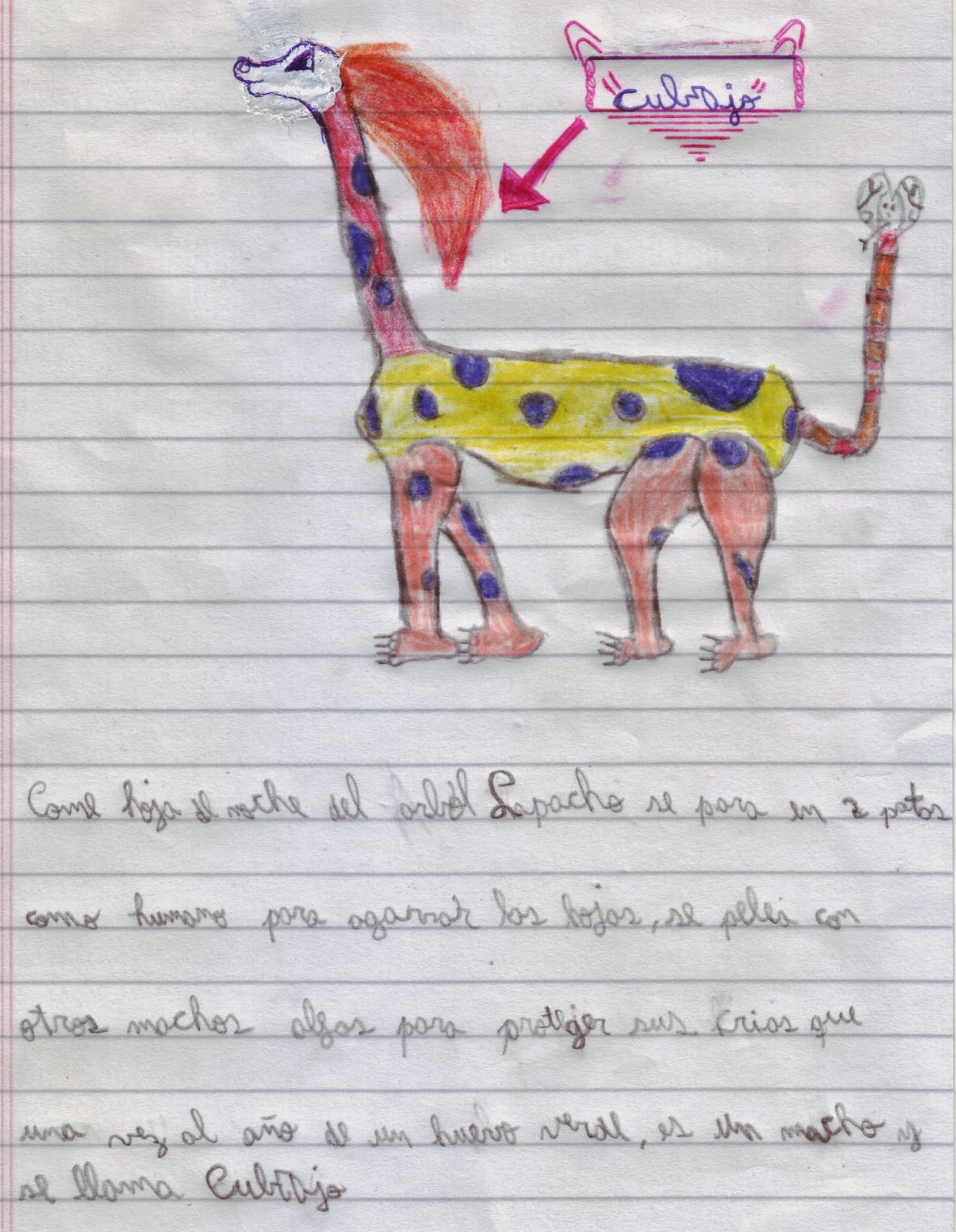 Cuaderno de lengua: Animales inventados