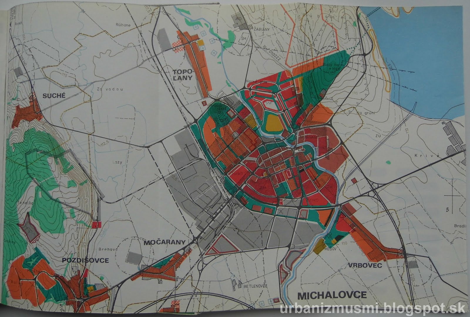 Územný plán Michaloviec z roku 1978