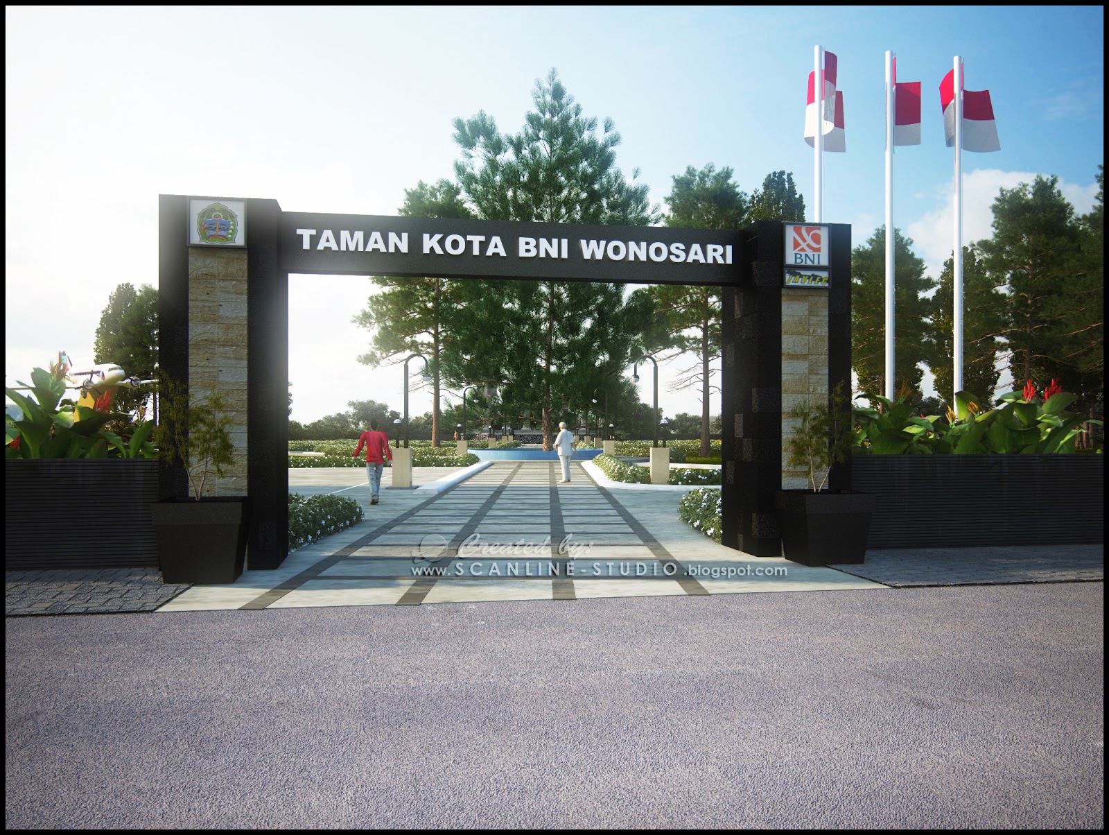 Scanline Art Gallery: DESAIN TAMAN RTH GUNUNG KIDUL