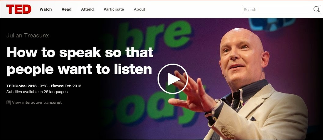 Mad Life: [이번주 TED Talk] Julian Treasure: How to speak so that people ...