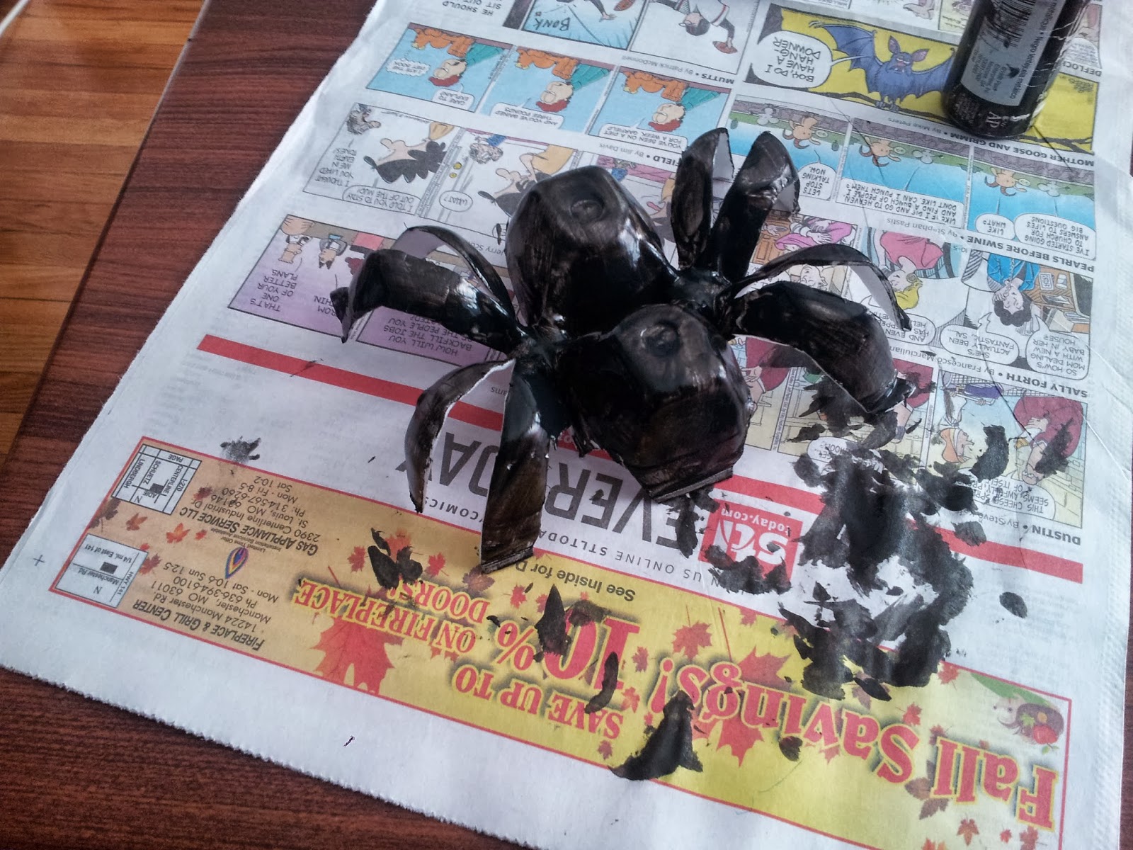 Theatre Projects: Egg carton spiders
