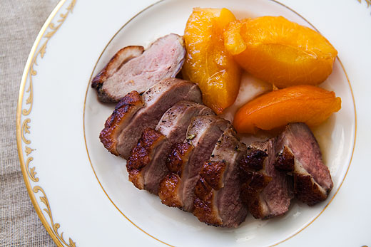 Tink Tank: Lavender-Rubbed Duck Breast with Apricots and Sweet Onions