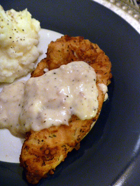 Slice of Southern: Herb Fried Chicken with Black Pepper Gravy