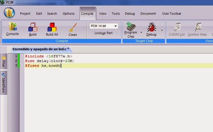 Primer programa en CCS Compiler (PIC C Compiler) ~ AprendiendoElectrónica